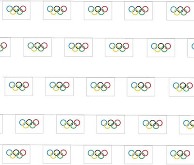 10m/33ft Fabric Olympic Buntings Ring 30 Flags World Sport Support ...