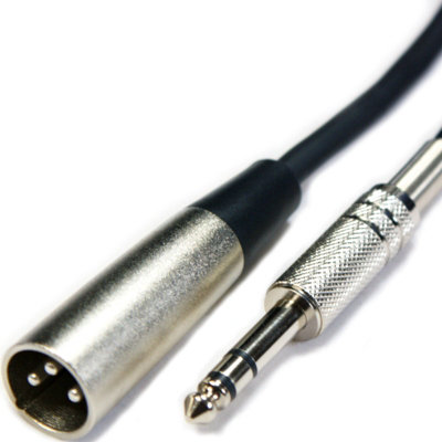 10m 6.35mm 1/4" Stereo Jack Plug to XLR Male Cable 3 Pin Audio ...