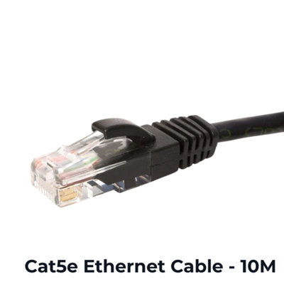 10M Cat5e Ethernet Network Cable Internet Broadband ADSL Cable Lead - Black