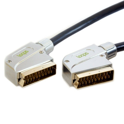 10m SCART Male to Plug Cable GOLD PRO QUALITY Audio & Video TVRGB Lead ...