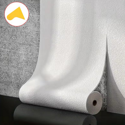 10M Thicken Self Adhesive Thermal Insulation Wallpaper Linen Plain Wall ...