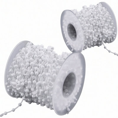 10m Vertical Blind Bottom Beaded Chain for 127mm Slats White Plastic ...