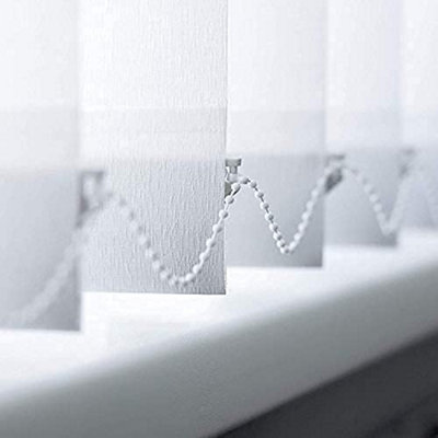 10m Vertical Blind Bottom Beaded Chain for 127mm Slats White Plastic ...