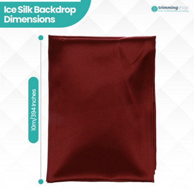 10m x 1.5m Ice Silk Smooth Fabric Roll for Overlay Backdrop Event ...