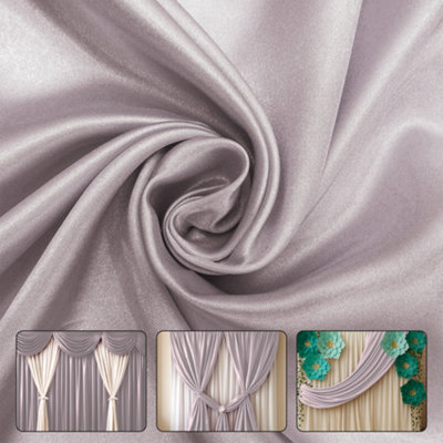 10m x 1.5m Ice Silk Smooth Fabric Roll for Overlay Backdrop Event ...