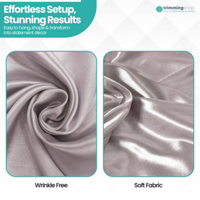 10m x 1.5m Ice Silk Smooth Fabric Roll for Overlay Backdrop Event ...