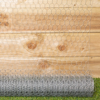 10m x 90cm x 25mm Galvanised Steel Chicken Garden Wire Netting or Fencing
