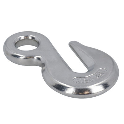10mm (3/8in) Eye Grab Hook 316 Stainless Steel Chain Holder Lifting ...