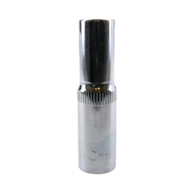 10mm 6 Point 3/8" Drive 64mm Double Deep Metric Socket Chrome Vanadium ...
