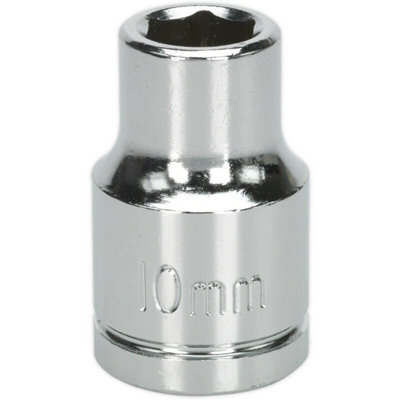 10mm Chrome Plated Drive Socket - Durable 1/2" Square Drive Tool for ...