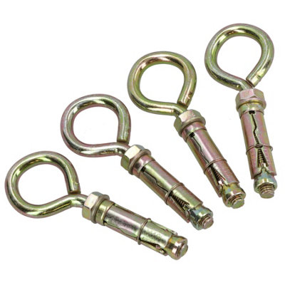 10mm Closed Hook Eye Bolts Rawl Shield Wall Anchor Expansion Brick ...