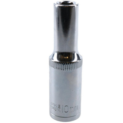 10mm Double Deep 78mm Socket 1/2" Drive Metric 6 Point Chrome Vanadium ...