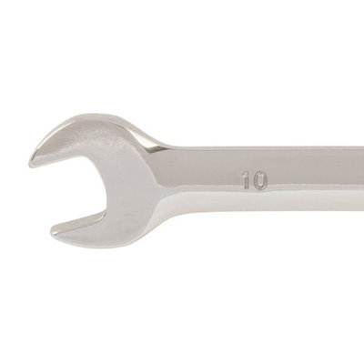 10mm Flexible Ratchet Ring Spanner Pivot Metric Car Lorry Garage Handy Tool