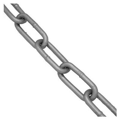 10mm Hot Dipped Galvanised Long Link Steel Chain - 5 Metres DIN 766 ...