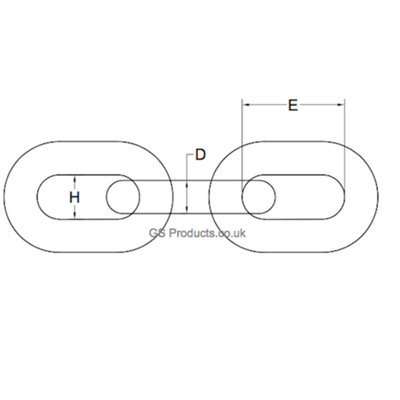 10mm Hot Dipped Galvanised Short Link Steel Chain - 10 Metres DIN 766 ...