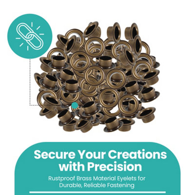 10mm Long Barrell Eyelets with Washers, Bronze, 100pcs