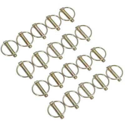 10mm Lynch Pins Clip Clamp (linchpin) Linkage Locking Pin 20pc Tractor ...