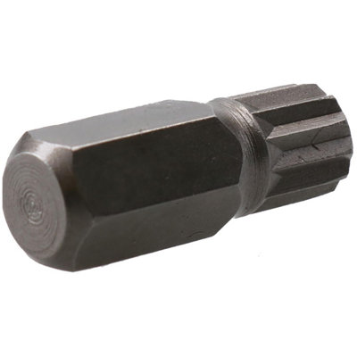 10mm Spline Bit 30mm Length 10mm Shank Chrome Vanadium Hardened Triple ...
