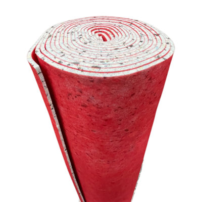 10mm Thick Carpet Underlay 15m2 (11m x 1.37m Roll) PU Foam General ...