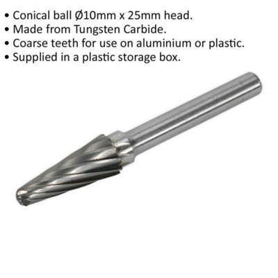 10mm Tungsten Carbide Rotary Burr Bit for Engraving and Milling