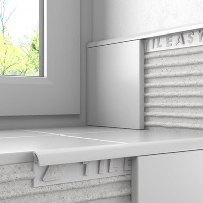 10mm White Curved Tile Edge Trim 1.2m x 6 Total 7.2 Meters dtt1