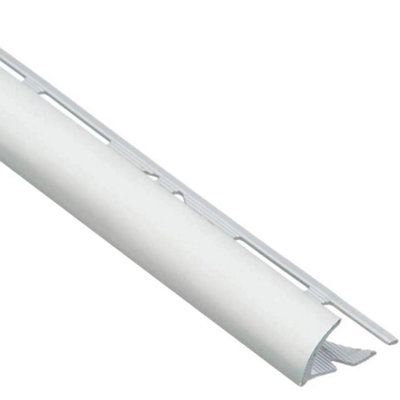10mm White Curved Tile Edge Trim 1.2m x 6 Total 7.2 Meters dtt1