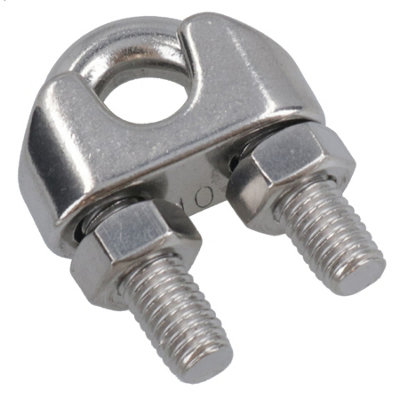 10mm Wire Rope / Cable Grip / Clamp Stainless Steel 316 Marine Grade ...
