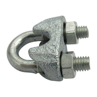 10MM Wire Rope Grips x10 - Galvanised Commercial DIN741 Clamp Bulldog ...