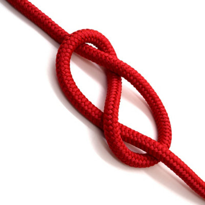 10mm x 100 metres / 328 ft of Red Polypropylene Rope, Solid Braided ...