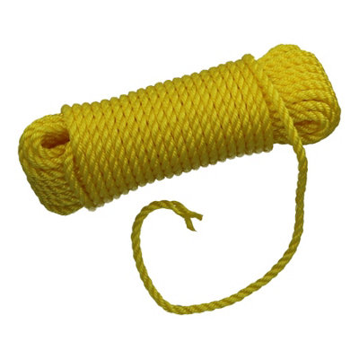 10mm x 20m Multi-Purpose Utility Polypropylene Rope High Vis Fastener ...