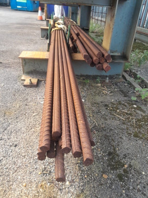 10mm x 3000mm Ribbed Concrete Reinforcement Steel Bar - 10 Bar Deal