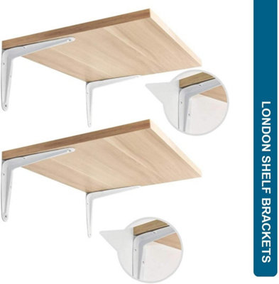 10pack Shelf Brackets, Wall Mounted Shelving Support Brackets, Book ...