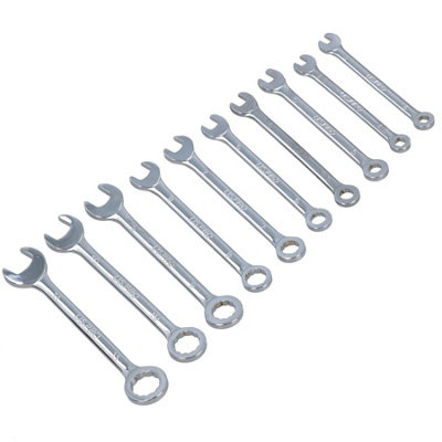 10pc Mini Equal Combination Spanner Set 4 - 11mm Micro Wrench Metric ...