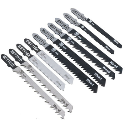 10pc T Shank Fitting Jigsaw Cutting Blades Set For Plastic Wood Metal ...