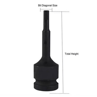 10pcs 1/2" Drive IMPACT HEX BIT Socket Set Impact Allen Keys Hex H5 H7 ...