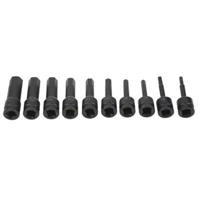 10pcs 1/2" Drive IMPACT HEX BIT Socket Set Impact Allen Keys Hex H5 H7 ...