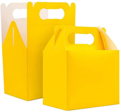 10Pcs Blue Colour Cardboard Lunch Takeaway Birthday Wedding Carry Meal ...