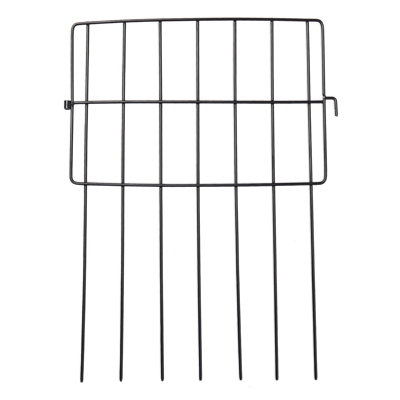 10pcs Hook and Loop Design Decorative Metal Garden Fence Panels 30.7cm ...