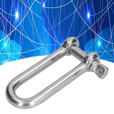 10Pcs M5 Long D Shackle 304 Stainless Steel Straight Anchor Screw Pin ...