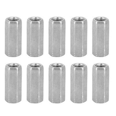 10pcs M8 Long Rod Nut Hex Hexagonal Sleeve Nut Standoff Threaded ...