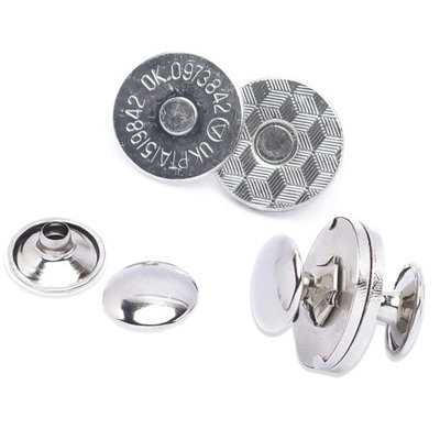 10pcs Magnetic Clasp Snap Button Double Rivet Closures for Clothing ...