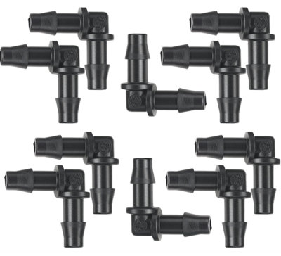 10pcs. Micro Elbow Connector 4.5mm Barb - Micro Irrigation Fitting ...