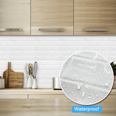 10Pcs Peel and Stick Waterproof Decorative Backsplash Self-Adhesive ...