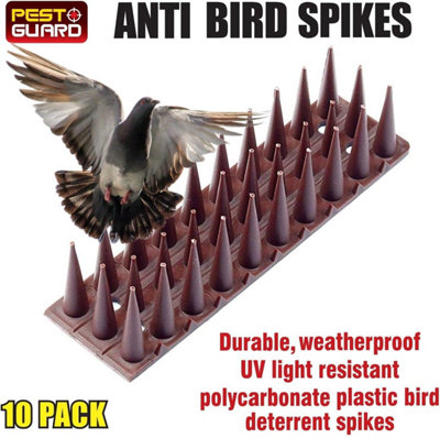 10PCS PLASTIC BIRD SPIKES SQUIRREL RACCOON PIGEON CAT FOX ANIMAL ...