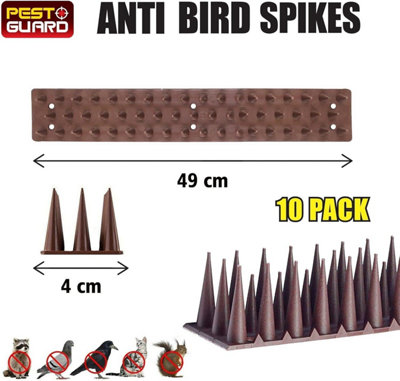 10PCS PLASTIC BIRD SPIKES SQUIRREL RACCOON PIGEON CAT FOX ANIMAL ...