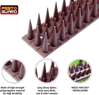 10PCS PLASTIC BIRD SPIKES SQUIRREL RACCOON PIGEON CAT FOX ANIMAL ...