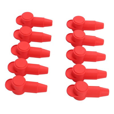 10PCS RED SILICONE TERMINAL COVERS FOR 10-2 AWG ALTERNATOR BATTERY STUD ...
