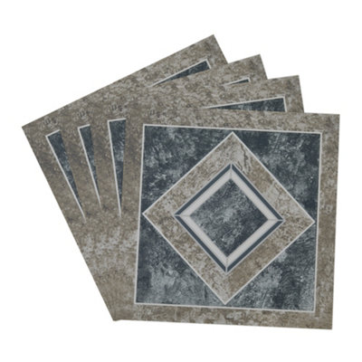 10Pcs Self-adhesive PVC Flooring Tiles Set