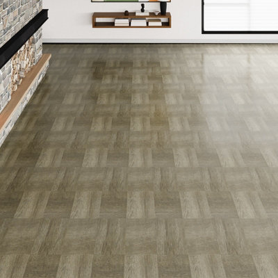 10Pcs Self-adhesive PVC Parquet Flooring Tiles Set