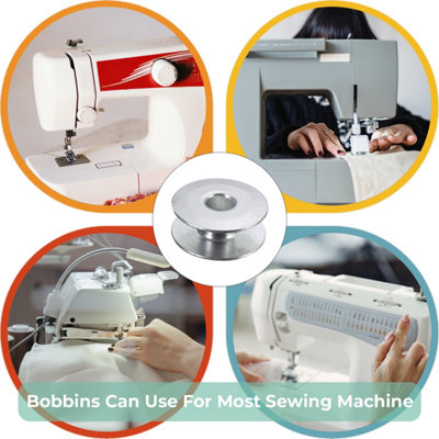 10pcs Sewing Machine Bobbin Universal Fits Sizes, Silver